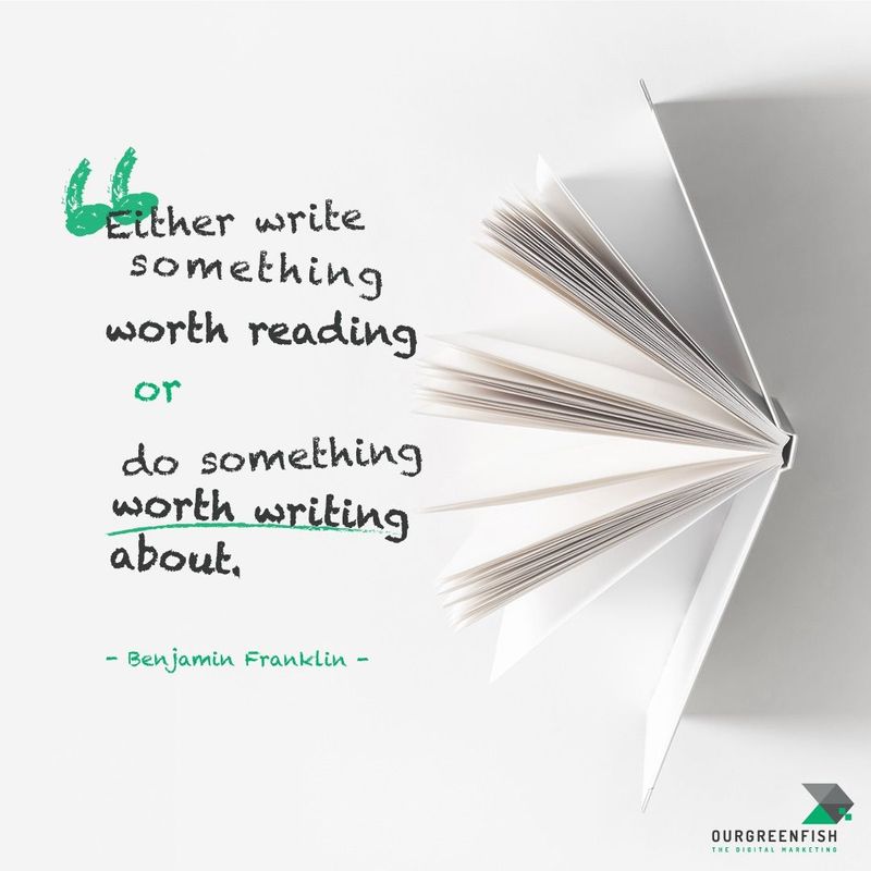 [Ourgreenfish] Either write something worth reading or do something ...
