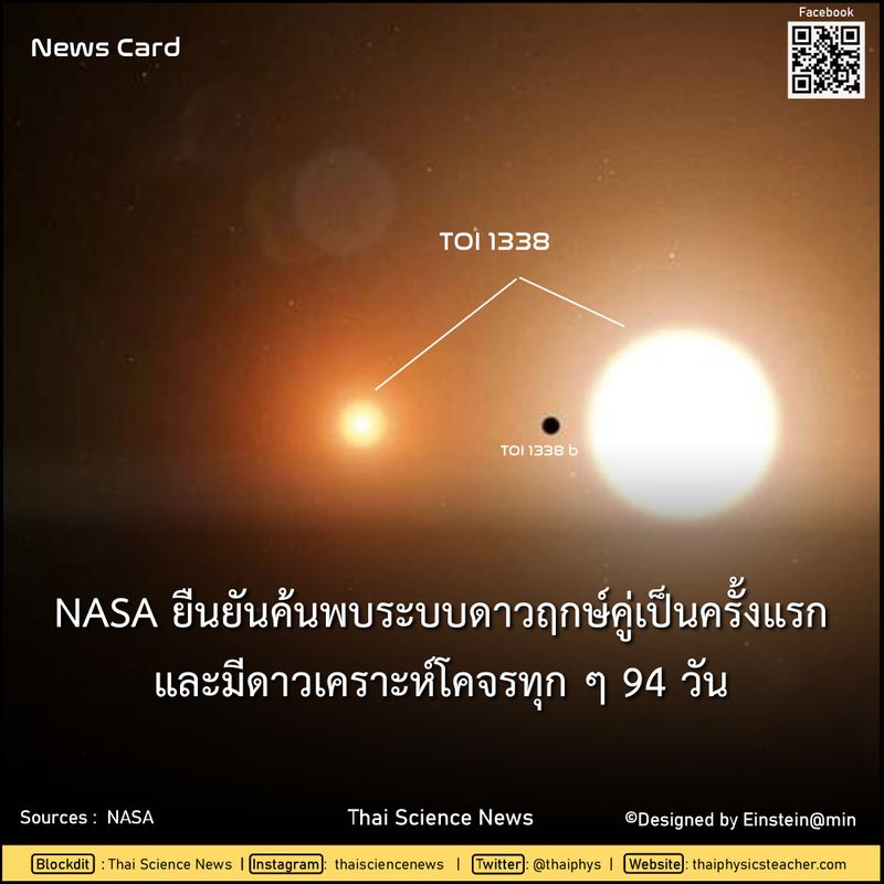 [Science Complex] NASA ยืนยันค้นพบระบบดาวฤกษ์คู่เป็นครั้งแรก (แบบมีดาว ...