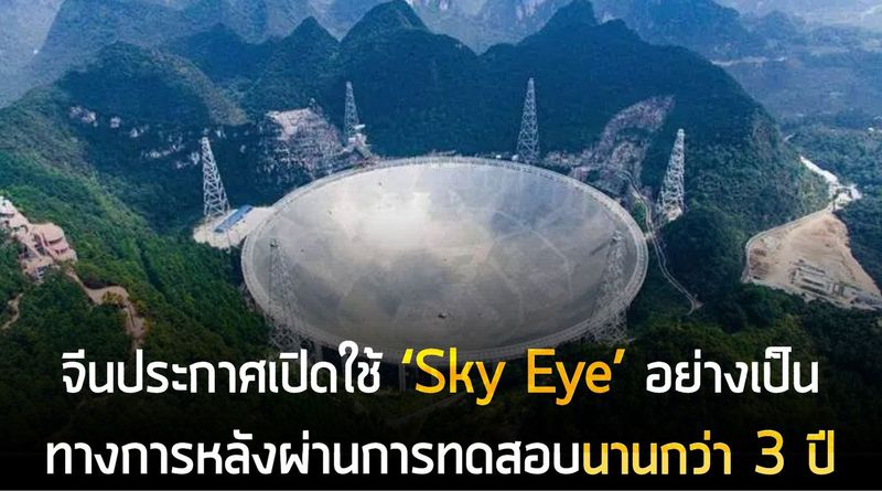 [Scienceex] จีนประกาศเปิดใช้ ‘Sky Eye’ อย่างเป็นทางการหลังผ่านการทดสอบ ...