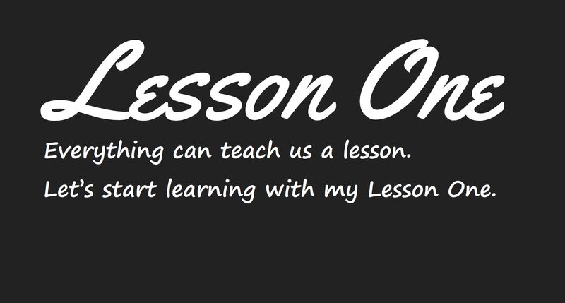 Lesson One