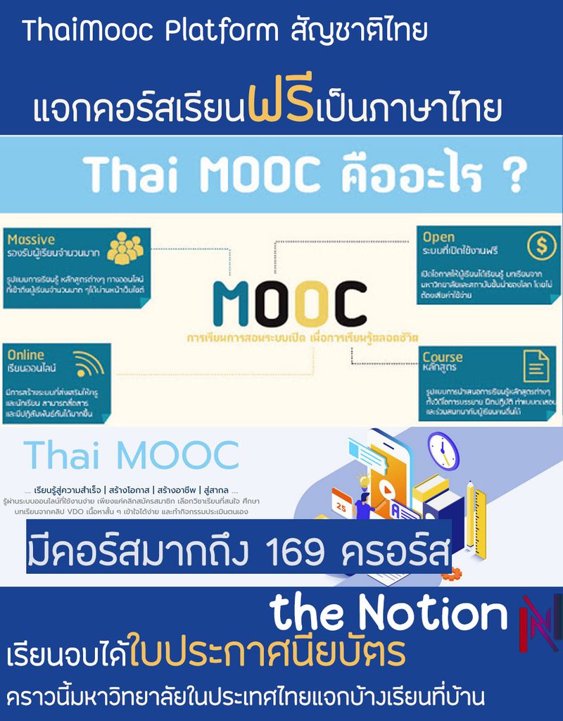 [Suppapan's] แจกอีกแล้ว ThaiMooc แพลตฟอร์มของไทยแจกคอร์สเรียนฟรีจากมหาวิทยาลัยทั่วไปประเทศ คราว ...