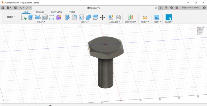 [เด็กชายCoding] autodesk fusion 360 EP.1 สอนเขียนแบบน็อต มาเริ่มกันเลย ...