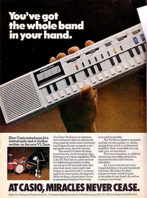 [The Time Machine 1976] Casio VL-1 เป็นเครื่องดนตรีชนิดแรกของกลุ่ม ...