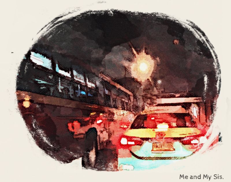 [Me & My Sis] ## เรื่องสยองของวันนี้ ขับรถกลับบ้าน รถติดอยู่กลางสะพาน ...