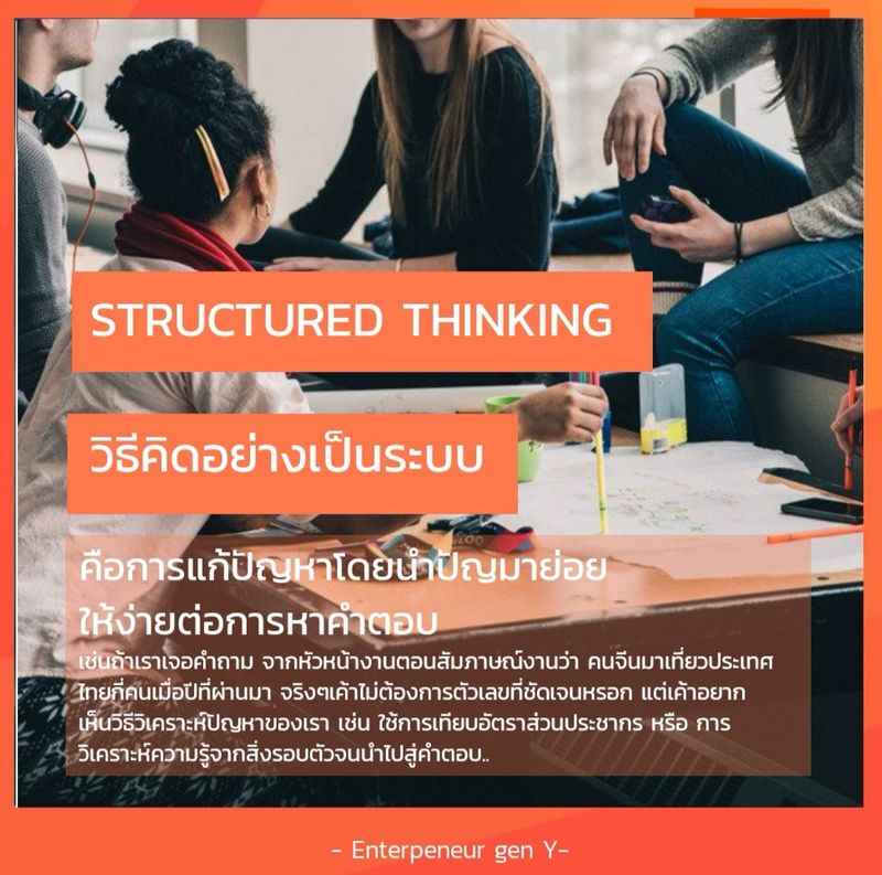 [Entrepreneur gen Y] STRUCTURED THINKING วิธีคิดอย่างเป็นระบบ