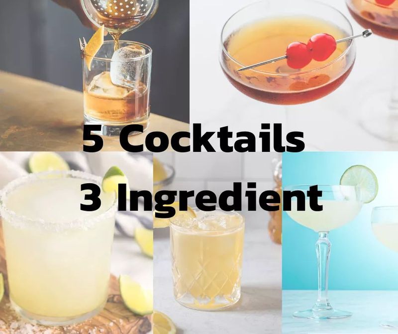 [Cocktail At Home] 5 Cocktails 3 Ingredient !! ค็อกเทลง่ายๆ ทำเองได้ที่ ...