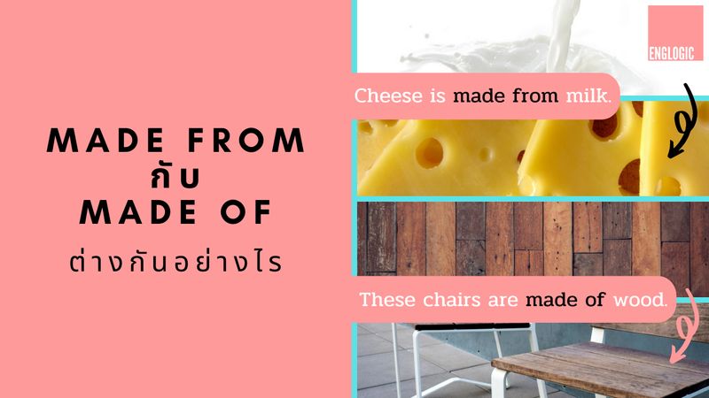 [Englogic] ความต่างของ Made from กับ Made of ก็ง่ายๆเลยนะฮะ คือ made ...