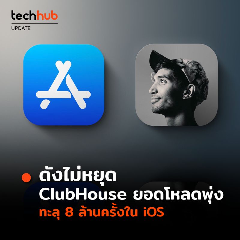 [Techhub] กลายเป็นแอปฯ ยอดนิยมไปทั่วโลกเรียบร้อย เผย ClubHouse แอปฯเสียงออนไลน์ มียอดดาวน์โหลดใน ...