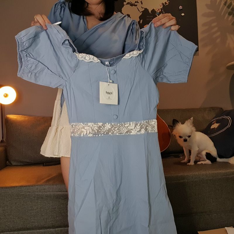 [Maeban Condo] วันนี้มีอะไรมาส่ง EP 145: ชุดเดรสแขนสั้นสีฟ้า 192฿ https://shp.ee/duk2q2w ติดตาม ...