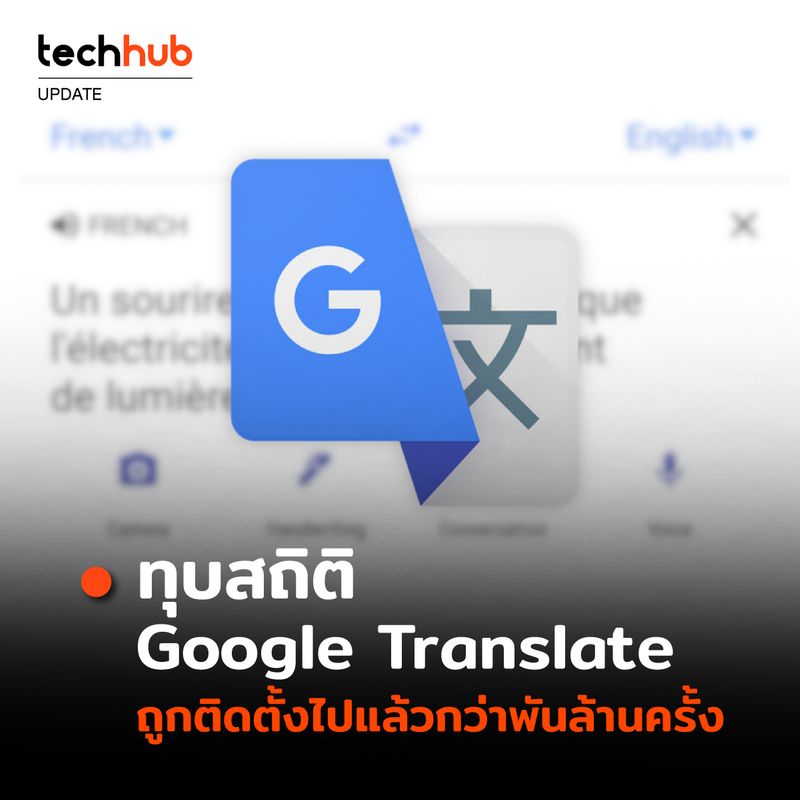 [Techhub] Google Translate ถูกติดตั้งไปแล้วกว่าพันล้านครั้ง กลายเป็นแอปยอดฮิตที่ต้องมีติดเครื่อง ...