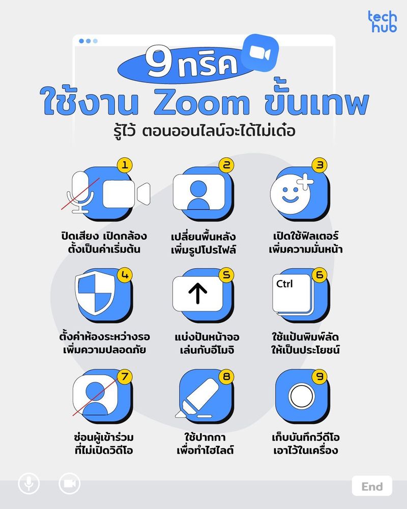 [Techhub] 9 ทริค ใช้งาน Zoom ขั้นเทพ รู้ไว้ ตอนออนไลน์จะได้ไม่เด๋อ ช่วงนี้หลายคนกลับมาทำงานที่ ...
