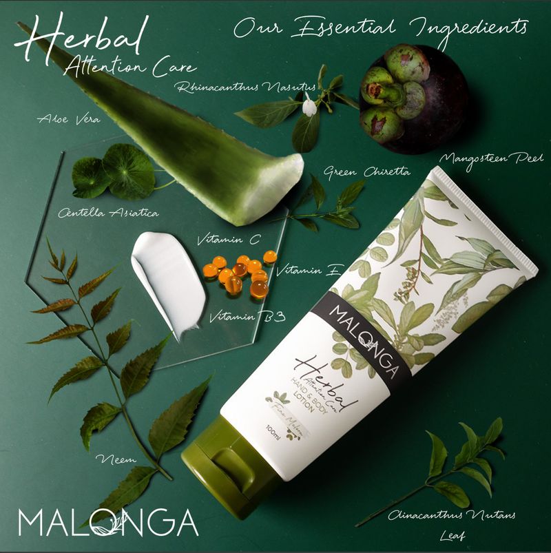 [MALONGA THAILAND ] MALONGA Herbal attention care hand & body lotion ...