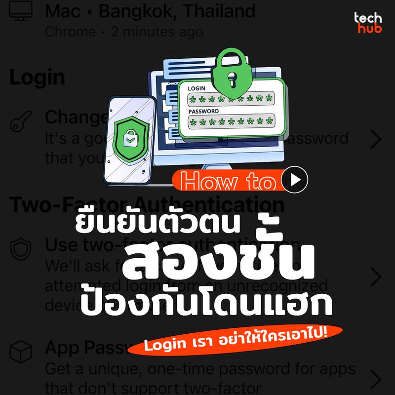 [Techhub] Login เรา อย่าให้ใครเอาไป! อยากใช้ Internet แบบปลอดภัย อย่าลืมติดตั้ง Password สองชั้น ...