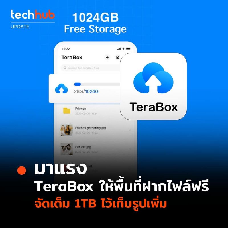 [Techhub] TeraBox ให้พื้นที่ฝากไฟล์ฟรี 1TB ไว้เก็บรูปเพิ่ม รูปเยอะ อยากเพิ่มพื้นที่เก็บไฟล์ ...
