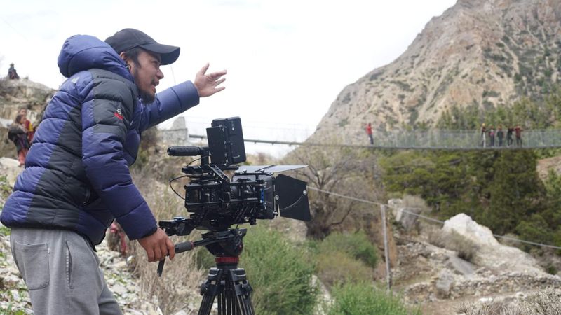 [Shekhar Lama] Action 🎥 New Nepali Movie TULKI - shooting time Shekhar ...