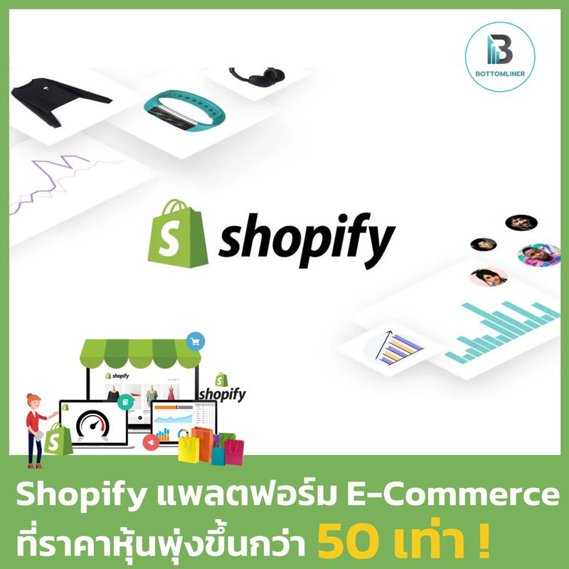 [สรุปหุ้น กองทุน ต่างประเทศ - BottomLiners] Shopify แพลตฟอร์ม E-Commerce ที่ราคาหุ้นพุ่งกว่า 50 ...