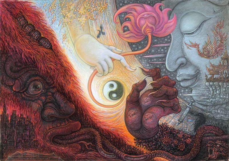 [Sumart Wanapisit] ชื่อภาพ “หดหู่” ภาพวาดแทนใจ จากท่าน อ.เฉลิมชัย โฆษิตพิพัฒน์