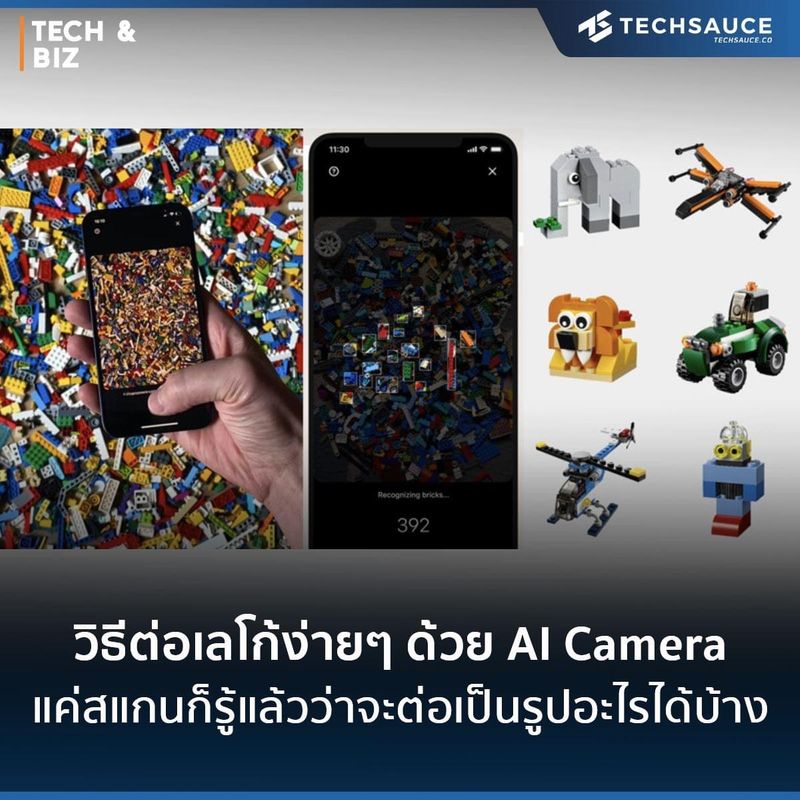 [Techsauce] วิธีต่อเลโก้ง่ายๆ ด้วย AI Camera แค่สแกนก็รู้แล้วว่าจะต่อเป็นรูปอะไรได้บ้าง . หากใคร ...