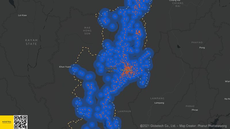 [Phanut Phattanawong] Base Station (Cell Site) Signal within 3, 5 ,10 ...