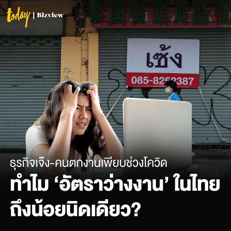 [today] ธุรกิจเจ๊ง คนตกงานเพียบช่วงโควิด ทำไม ‘อัตราว่างงาน ในไทยถึง