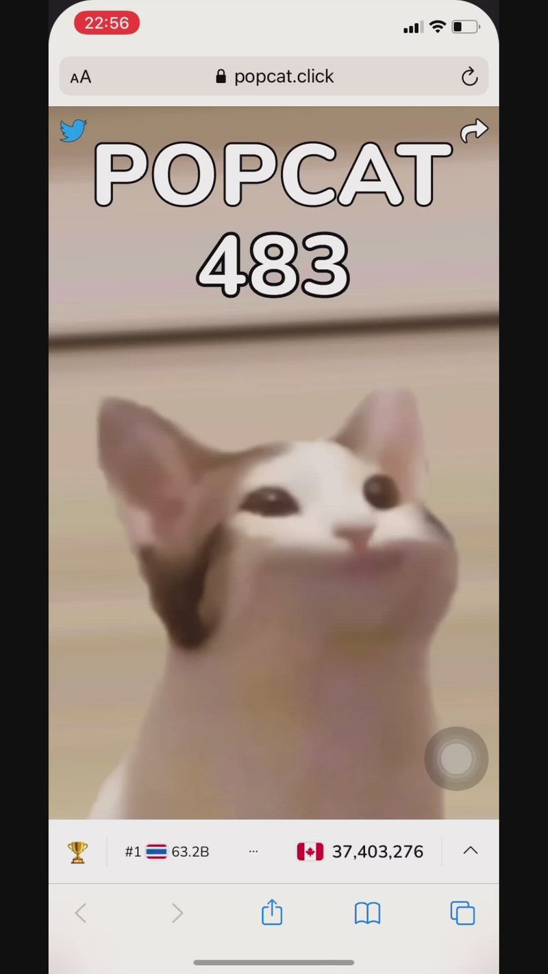 [แคนาดาของหนูอยู่ไกลไกล๊ไกล] ใครรู้บ้างเรากด Popcat กันไปเพื่ออะไร ...