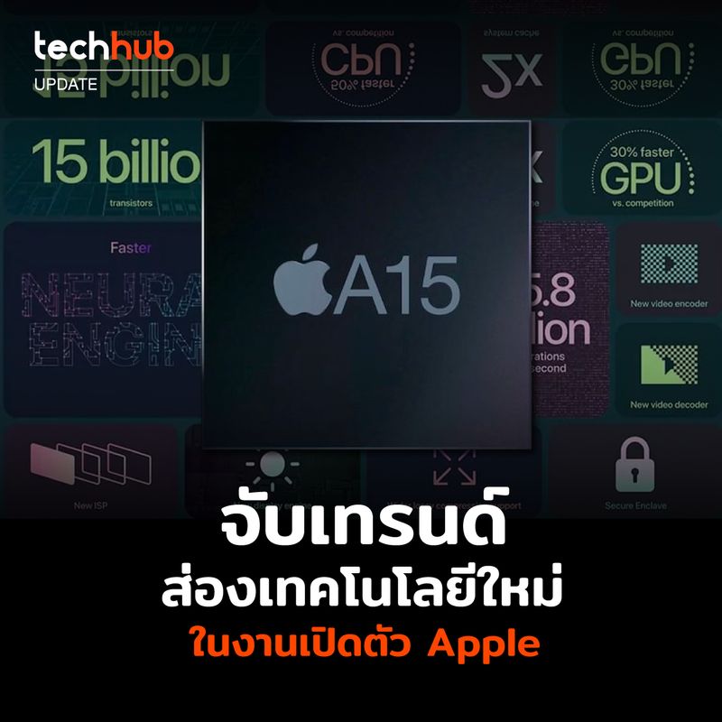 [Techhub] เปิดตัวไปเรียบร้อย กับเทคโนโลยีล่าสุดจาก Apple ที่รวมมาอยู่ใน iPhone 13 , New iPad ...