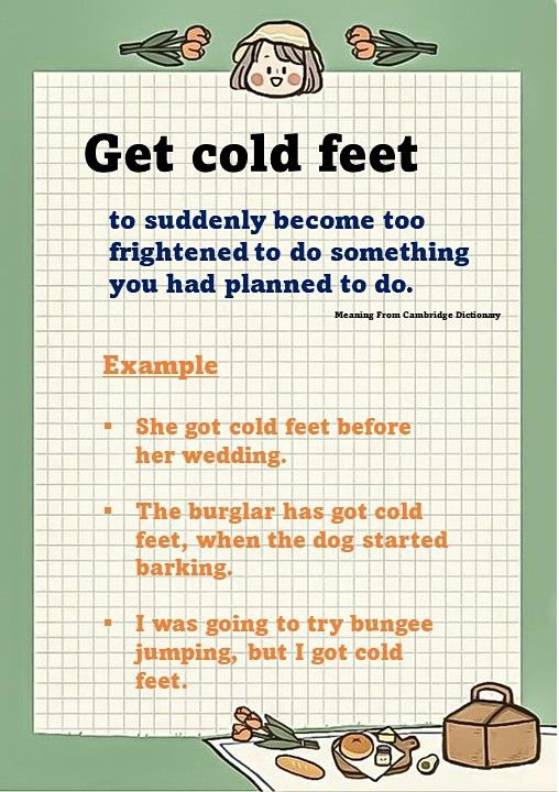 [อยากเก่งภาษา หรืออยากย้ายประเทศ] Get cold feet ได้รับเท้าเย็น (แปลตาม ...