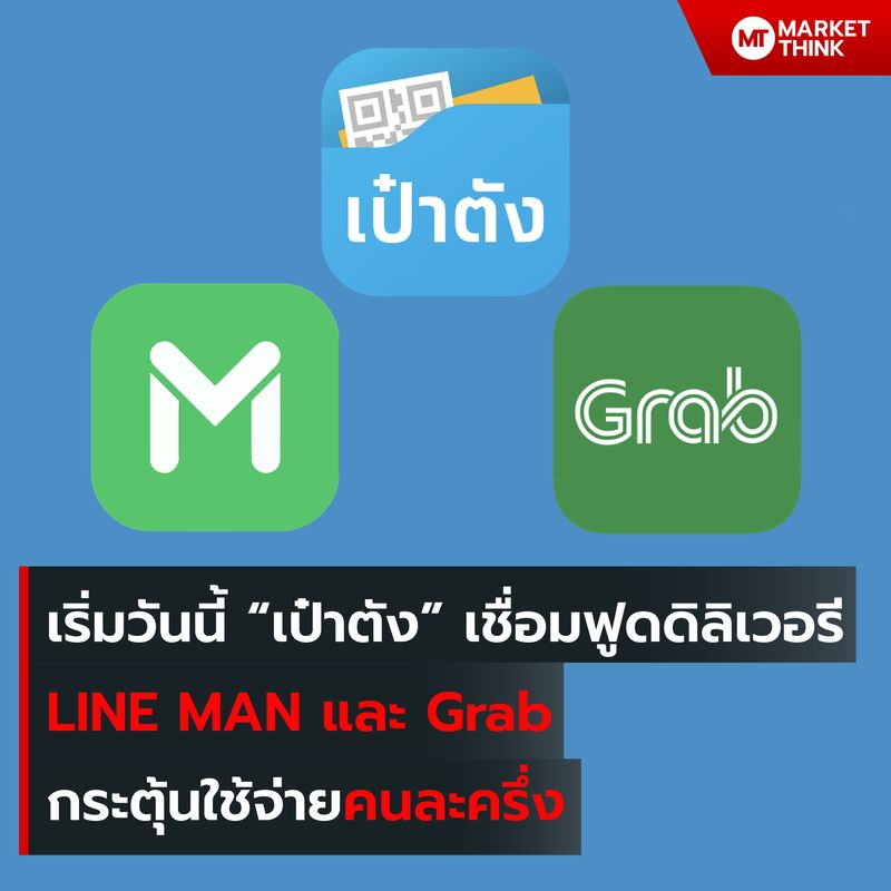 [MarketThink] เริ่มวันนี้ “เป๋าตัง” เชื่อมฟูดดิลิเวอรี LINE MAN และ Grab กระตุ้นใช้จ่ายคนละครึ่ง ...