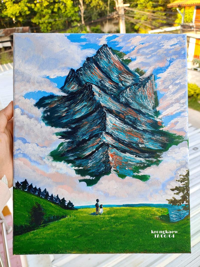 [Drawing with kak] ภูเขาและความฝัน🏞️🌄