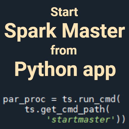 [PythonSnippets] ลองตั้ง Master (ก่อนที่จะจำลอง Spark cluster ต่อไป ...