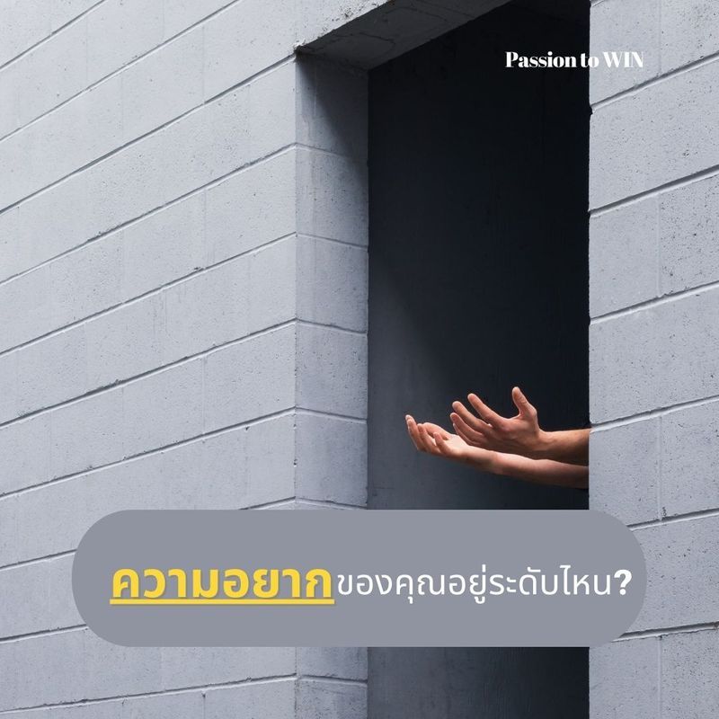 [Passion to WIN] ความอยากของคุณอยู่ระดับไหน? สิ่งที่เราเรียกว่าความอยาก ...