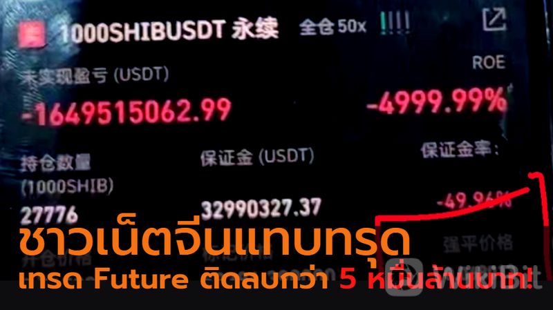 [WikiBit.TH] ชาวเน็ตจีนแทบทรุด เทรด Future ติดลบกว่า 5 หมื่นล้านบาท! ชาวเทรดเดอร์จากประเทศจีนได้ ...