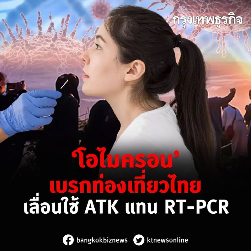[กรุงเทพธุรกิจ] ‘โอไมครอน’ เบรกท่องเที่ยวไทย เลื่อนใช้ ATK แทน RT-PCR ไวรัสโควิดกลายพันธุ์ “โอ ...