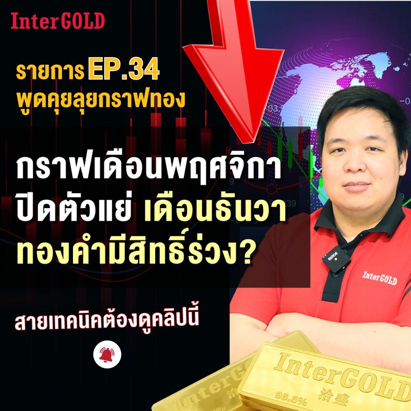 [InterGOLD Gold Trade] กราฟเดือนพฤศจิกา ปิดตัวแย่เดือนธันวาทองคำมีสิทธิ์ร่วง? | พูดคุยลุยกราฟทอง ...