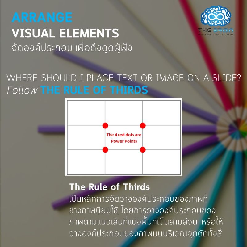 [THE BRAIN] ARRANGE VISUAL ELEMENTS จัดองค์ประกอบ เพื่อดึงดูดผู้ฟัง ...