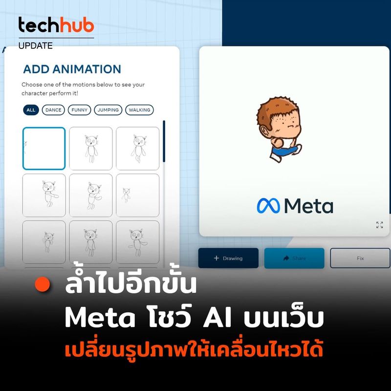 [Techhub] Mark Zuckerberg โชว์เครื่องมือจากฝ่าย AI ของ Meta ใช้ AI ช่วยสร้างภาพเคลื่อนไหว จากภาพ ...