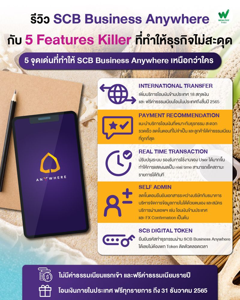 [Wealthy Thai] รีวิว SCB Business Anywhere กับ 5 Features Killer ที่ ...