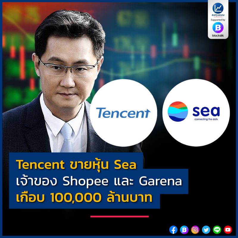 [ลงทุนแมน] UPDATE: Tencent ขายหุ้น Sea เจ้าของ Shopee และ Garena เกือบ ...