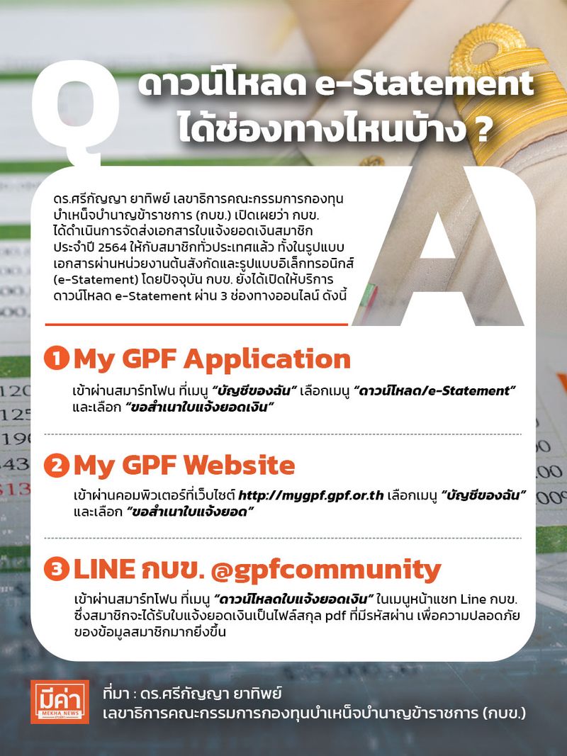 [MEKHA NEWS ข่าวมีค่า] ดาวน์โหลด e-Statement ได้ช่องทางไหนบ้าง ถาม : ดาวน์โหลด e-Statement ได้ ...