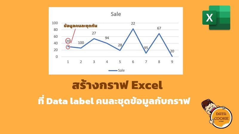 [Datacookie] #สร้างกราฟExcelที่DataLabelคนละชุดข้อมูลกับกราฟ 📈 มาแล้วลูกเพจจ๋า กราฟ Excel ที่หนู ...