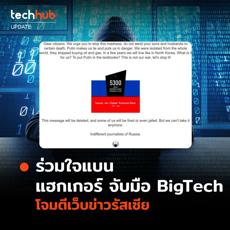 [Techhub] กลุ่มแฮกเกอร์ Anonymous เข้าโจมตีเว็บข่าวของรัสเซีย ไม่ว่าจะเป็น TASS Kommersant ...