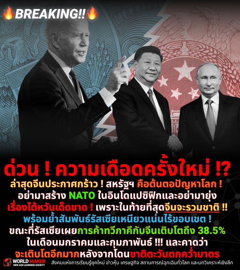 [World Maker] 🔥BREAKING !!🔥 : ด่วน ! ความเดือดครั้งใหม่ !? ล่าสุดจีนประกาศกร้าว ! สหรัฐฯ คือต้น ...