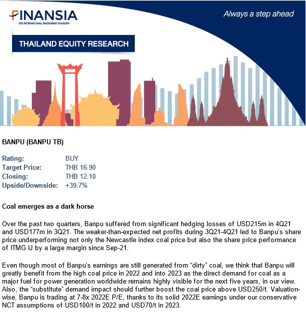 [Finansia HERO] 🦸🏻‍♀️ บทวิเคราะห์ FSSIA แนะนำ • BANPU ซื้อ เป้า 16.9 บาท . 📌BANPU (ซื้อ เป้า 16. ...