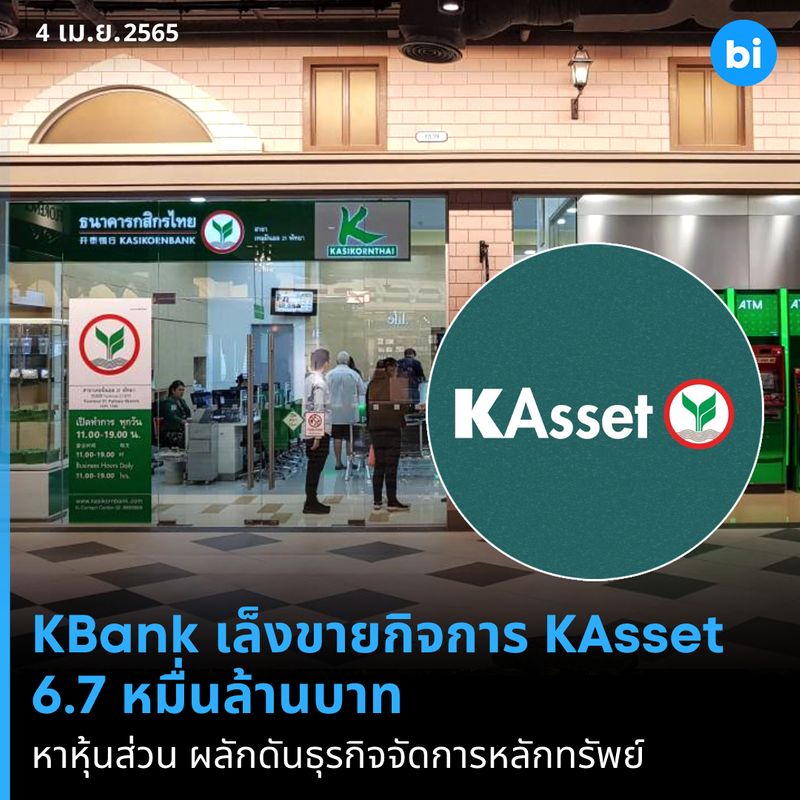 [Brand Inside] KBank เล็งขายกิจการ KAsset 6.7 หมื่นล้านบาท หาหุ้นส่วน ผลักดันธุรกิจจัดการ ...