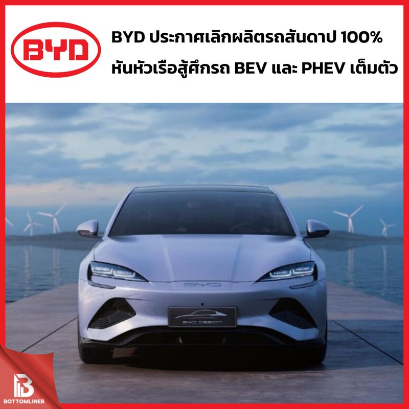 [สรุปหุ้น กองทุน ต่างประเทศ - BottomLiners] BYD ประกาศเลิกผลิตรถยนต์สันดาป100% หันหัวเรื่อสู้ศึก ...