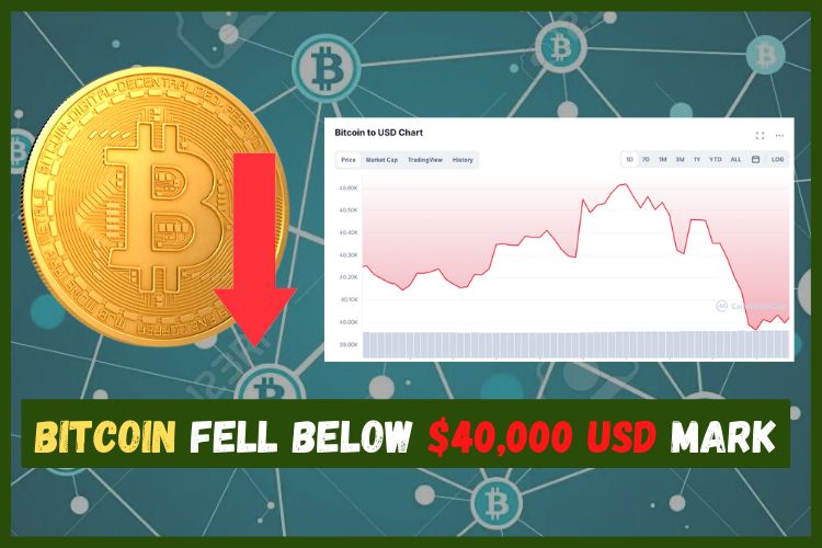 [NewsFinance] Bitcoin price fell below the $40,000 USD, the lowest drop ...
