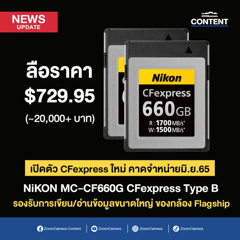 [ZoomCamera Content] เปิดตัวมาแข่งขันสู้ตลาด CFexpress เมื่อ Nikon ผลิต ...