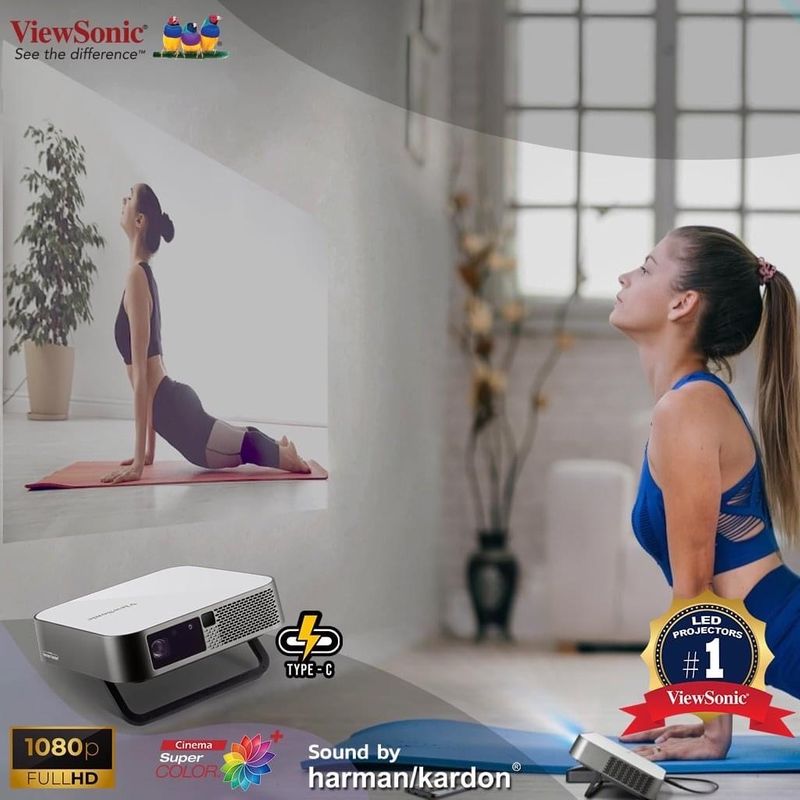 [Projector LifeStyle] คุณเคยออกกำลังกาย โดยดูท่าออกกำลังผ่านโทรศัพท์มือ ...