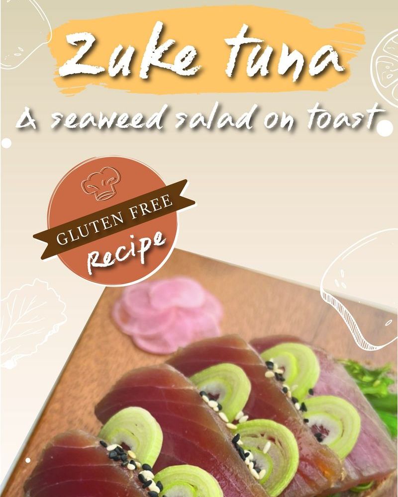 [UBE] เเจกสูตร Zuke tuna & seaweed salad on toast 🍞 ทานคู่กับขนมปัง ...