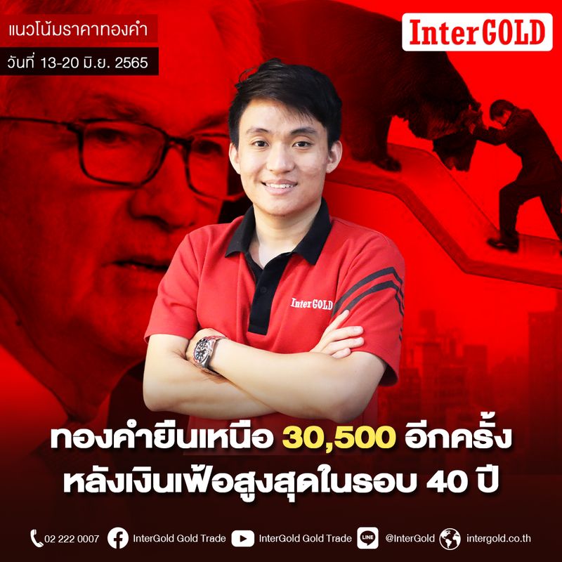 [InterGOLD Gold Trade] แนวโน้มราคาทองคำประจำวันที่ 13-20 มิ.ย. 2565 | ทองคำยืนเหนือ 30,500 หลัง ...